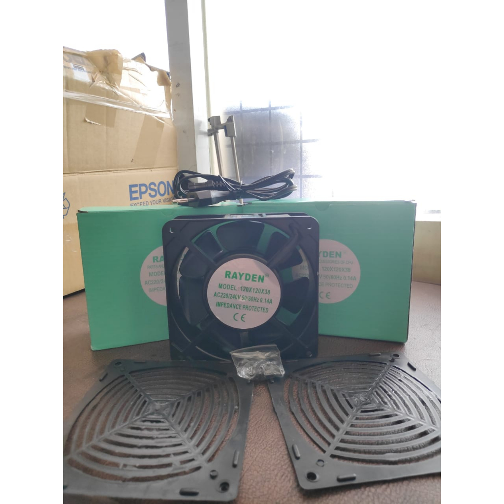 Jual Rayden Fan AC 220V 12x12 kipas ac 220v 12x12cm Cooling Cooler Fan ...