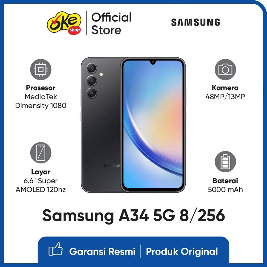 Jual Samsung Galaxy A34 5G Smartphone 8GB / 256G Garansi Resmi SEIN | Shopee Indonesia