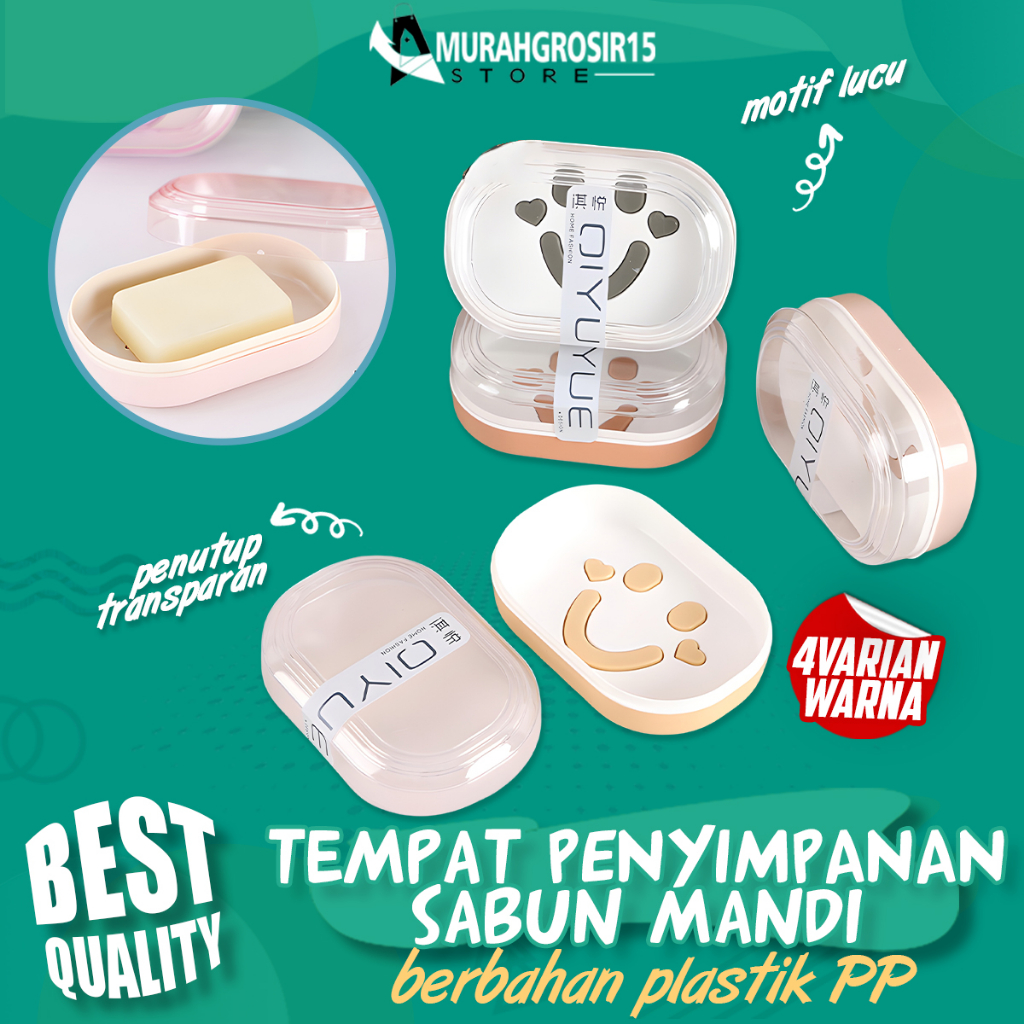 Jual Tempat Kotak Penyimpanan Sabun Batang Mandi, Cuci Piring, Sabun ...