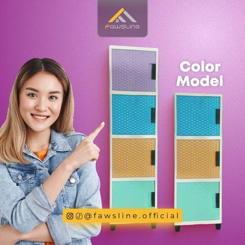 Jual FAWSLINE mini color model rak/ kabinet plastik | Shopee Indonesia