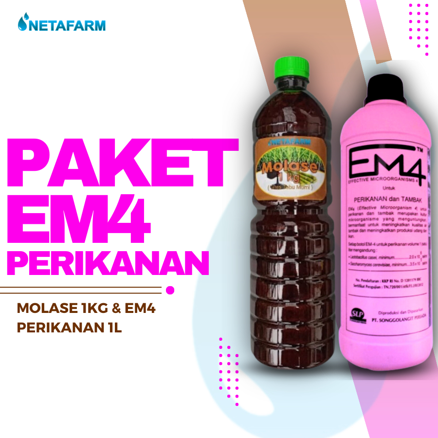 Jual Paket EM4 PERIKANAN 1 Liter + MOLASE 1kg | Shopee Indonesia