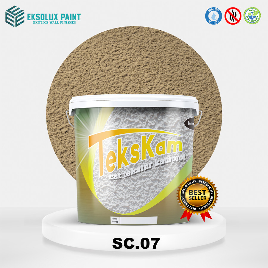 Jual Cat Dinding TEXSTONE Pasir Kamprot Kemasan 1 Kg, 5 Kg Type Sc.07 - Terlaris | Shopee Indonesia