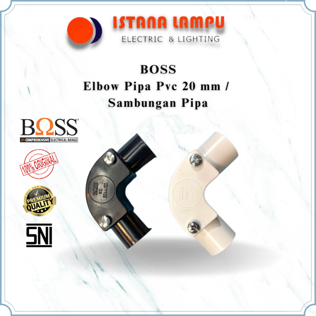 Jual ELBOW / Knee CONDUIT BOSS 20MM HITAM/PUTIH | Shopee Indonesia
