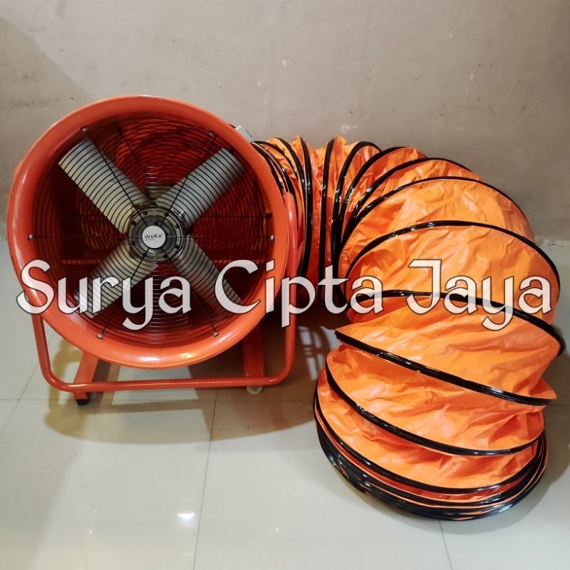 Jual Ventilator portable blower Kipas blower exhaust fan Weka 24" plus flexible ducting 10 meter ...