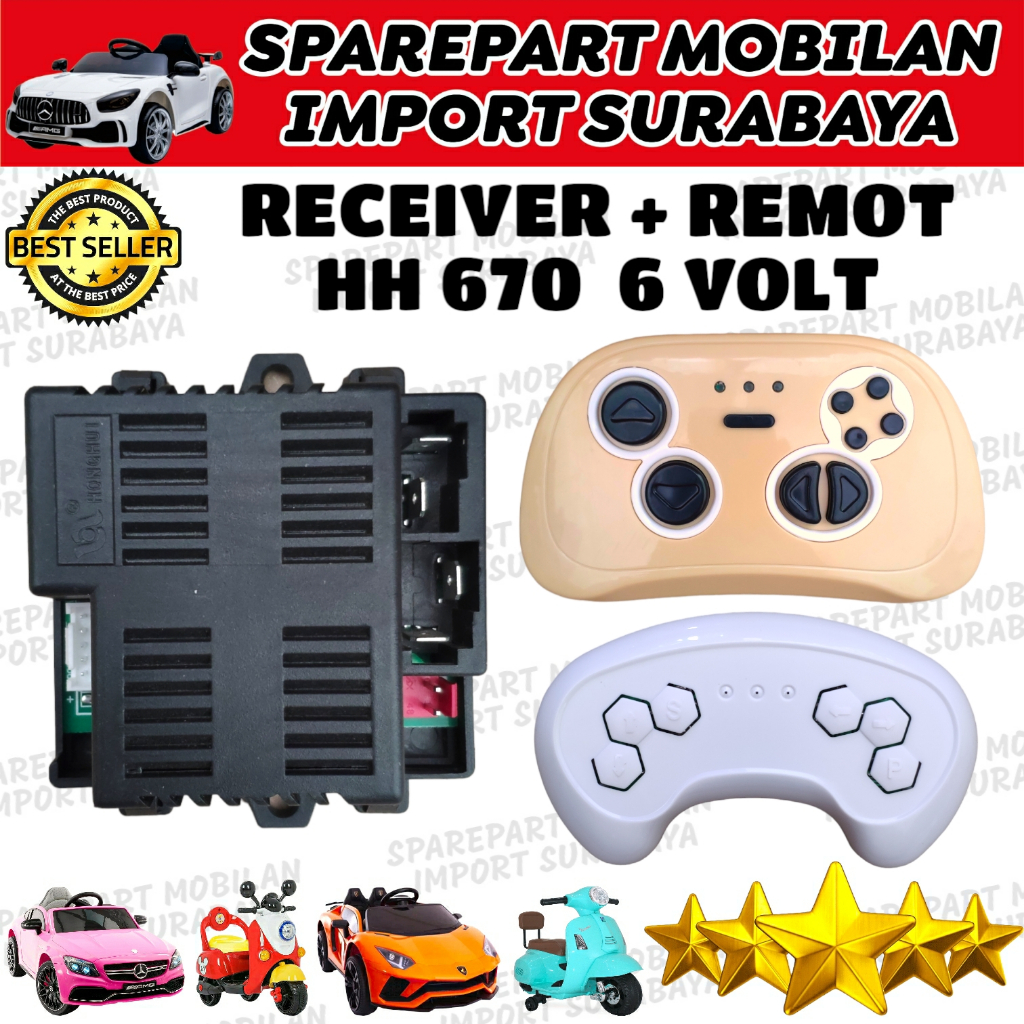Jual RECEIVER MESIN HH 670K 2.4G DC6V 20A MOBIL MOBILAN ANAK 6 VOLT ...