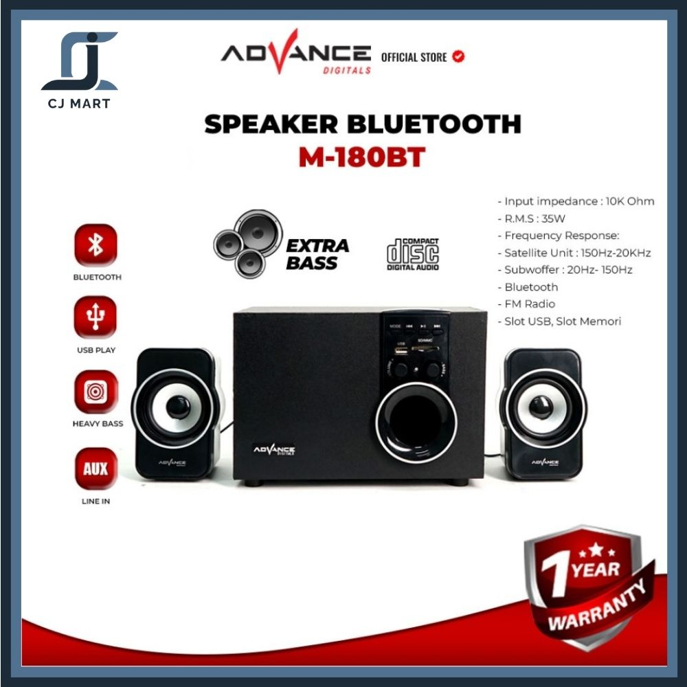 Jual Speaker Advance M180BT Bluetoot - Multimedia Speaker with ...