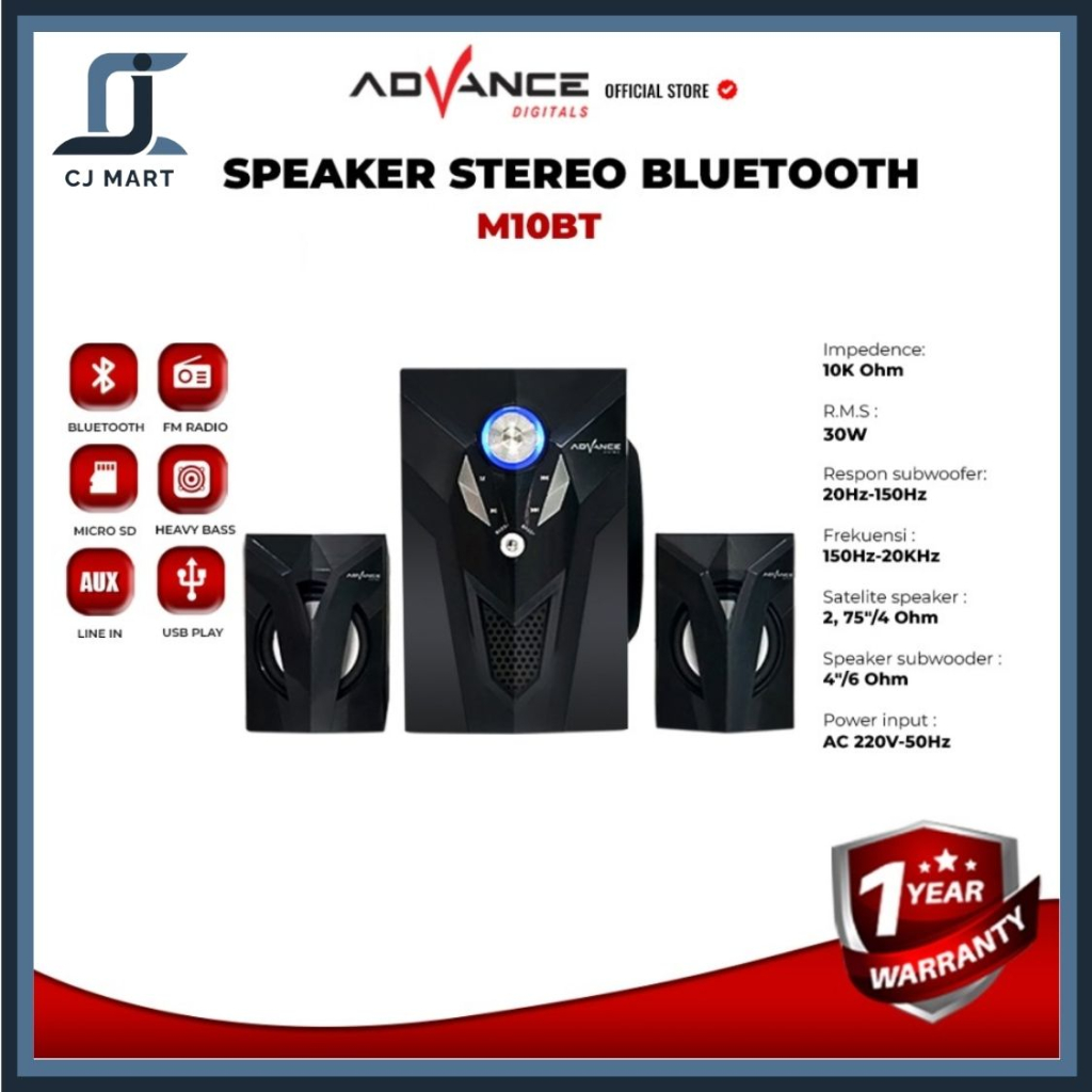 Jual Speaker Multimedia Bluetooth Advance M10BT | Shopee Indonesia