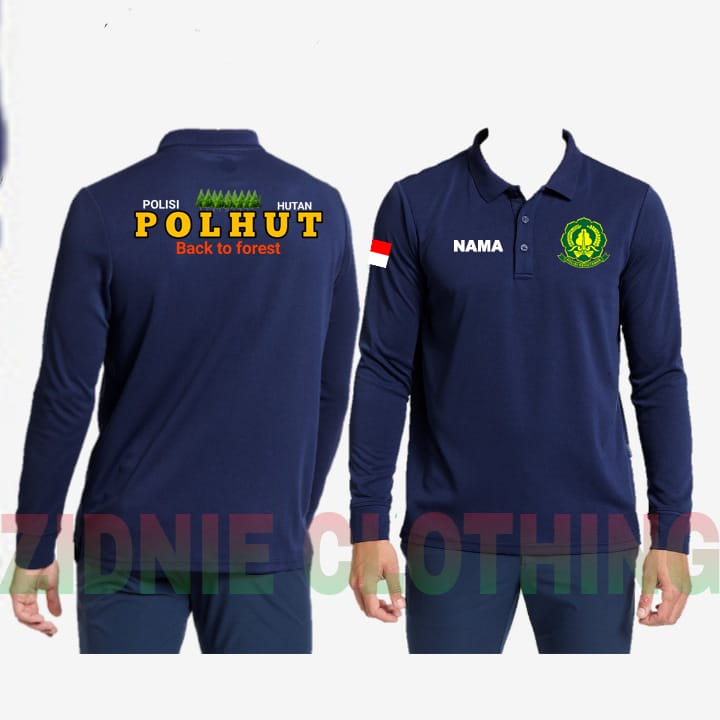 Jual KAOS POLO WANGKI TANGAN PANJANG POLISI HUTAN / POLHUT WARNA NAVY ...