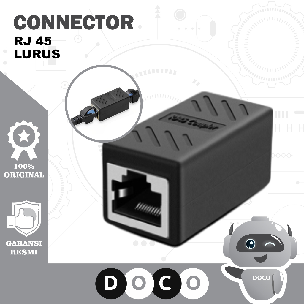 Jual Barel RJ45 LAN Barrel Coupler UTP Konektor Sambungan Kabel Lan ...