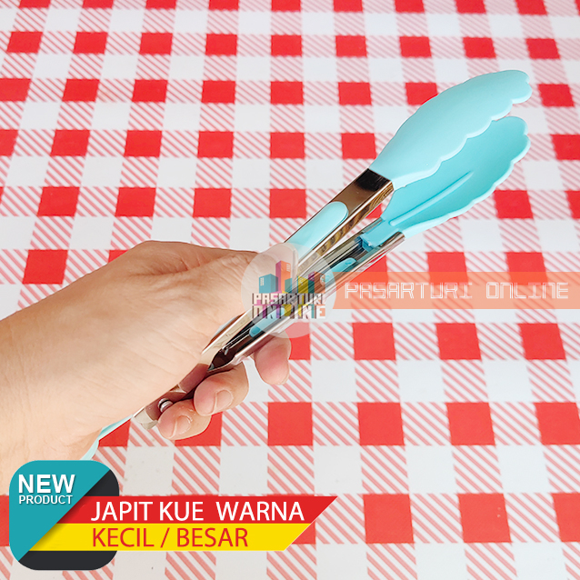 Jual JAPIT KUE WARNA Stainless Plastik/ Penjepit Jepitan Jepit Pencapit ...
