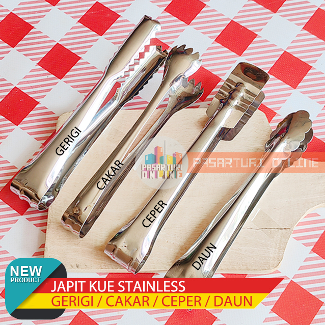 Jual JAPIT KUE GERIGI / CAKAR / CEPER / DAUN Stainless Penjepit Jepitan ...