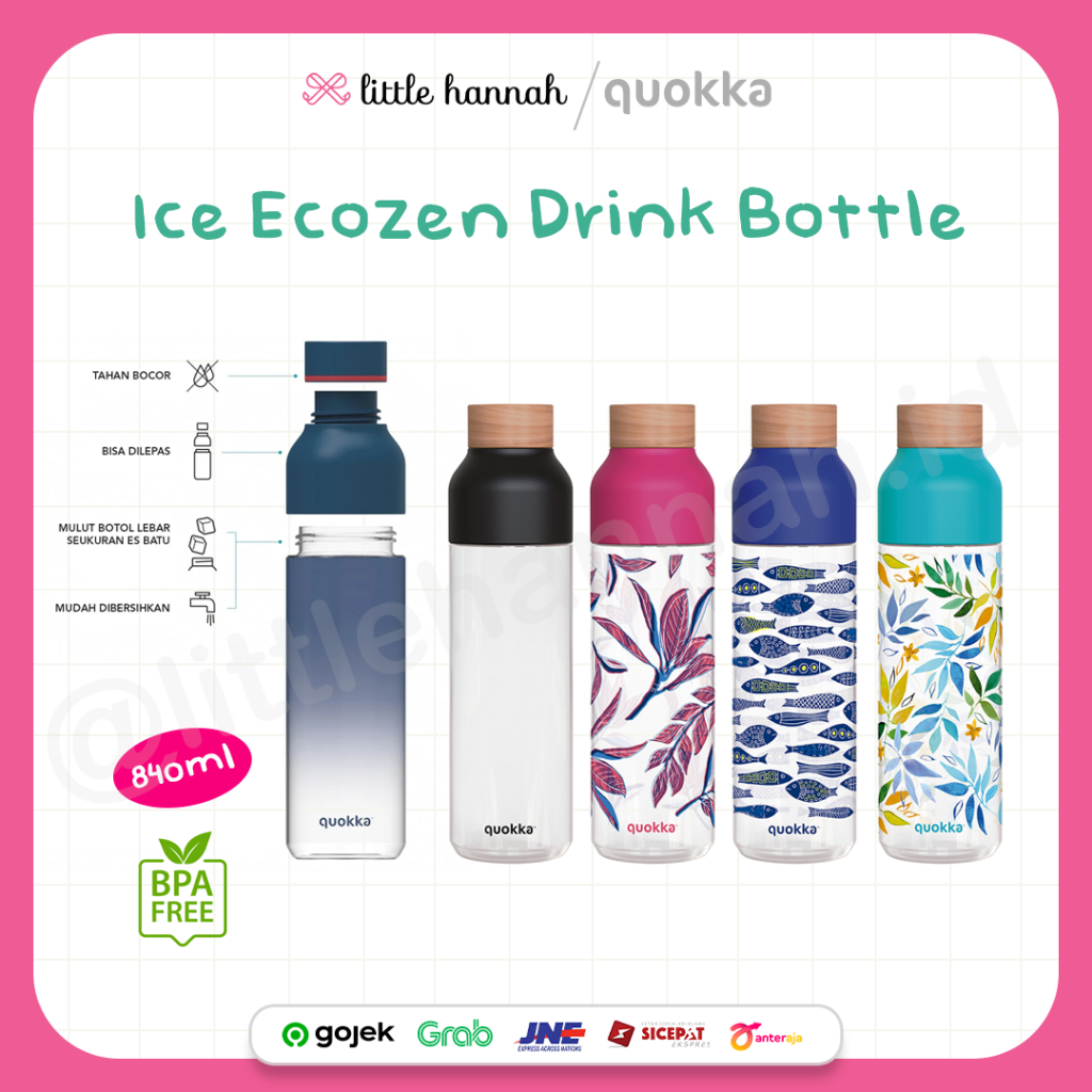 Jual QUOKKA Ice Ecozen Drink Bottle / Botol Minum Anak & Dewasa 840ml | Shopee Indonesia