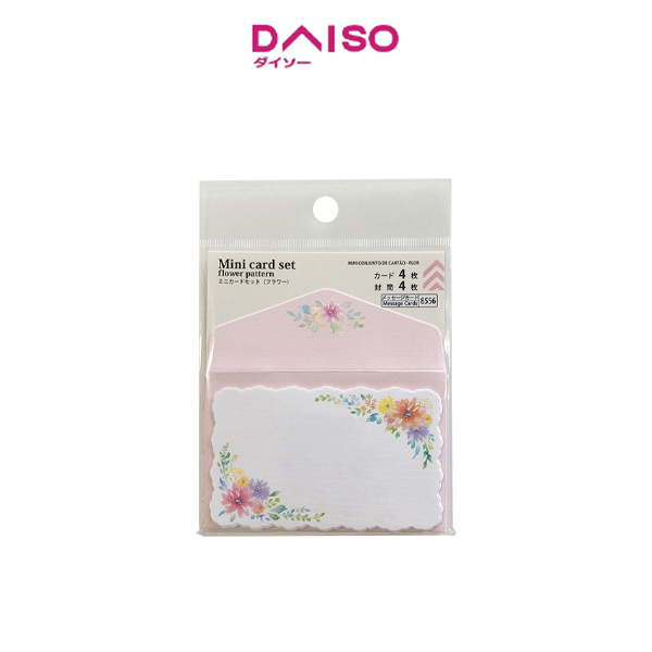 Jual Daiso Small Card Set Flower Pattern | Shopee Indonesia