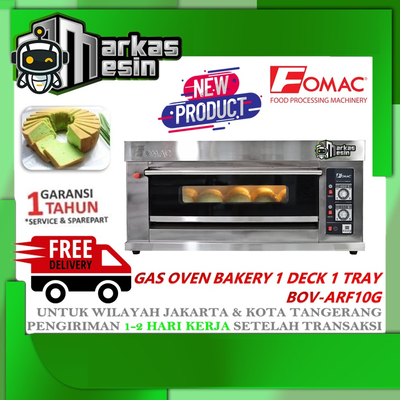 Jual Gas Oven Roti 1 Deck 1 Tray Pemanggang Roti BOV-ARF10G FOMAC ...