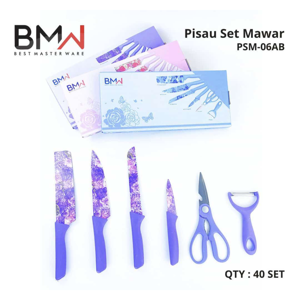 Jual Pisau Set Mawar - Kitchen Knife Set 6 In 1 - Pisau Dapur Serbaguna ...