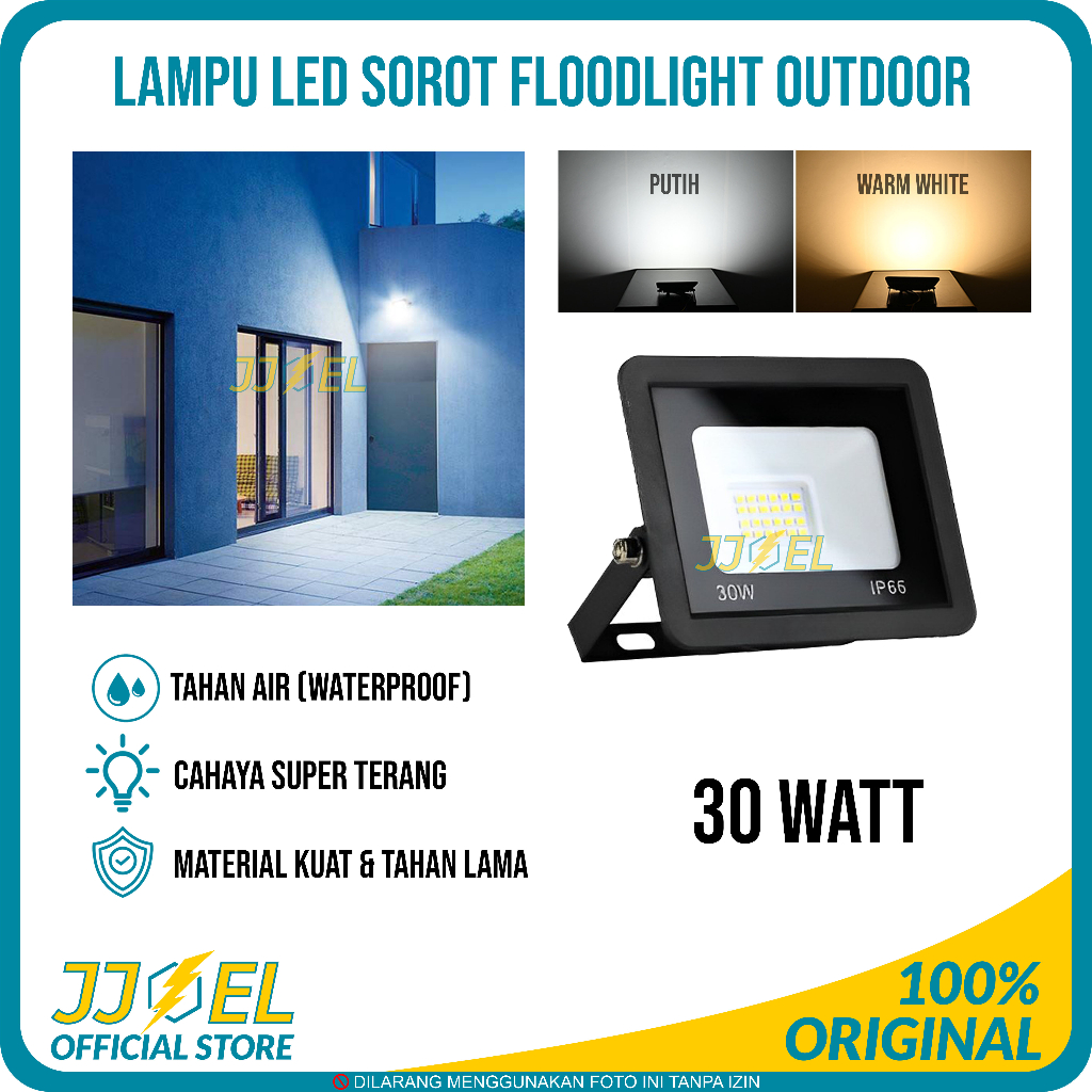 Jual Lampu Sorot LED 30W Flood Light Tembak Outdoor 30 Watt | Shopee Indonesia