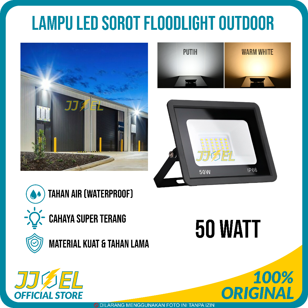 Jual Lampu Sorot LED 50W Flood Light Tembak Outdoor 50 Watt | Shopee Indonesia