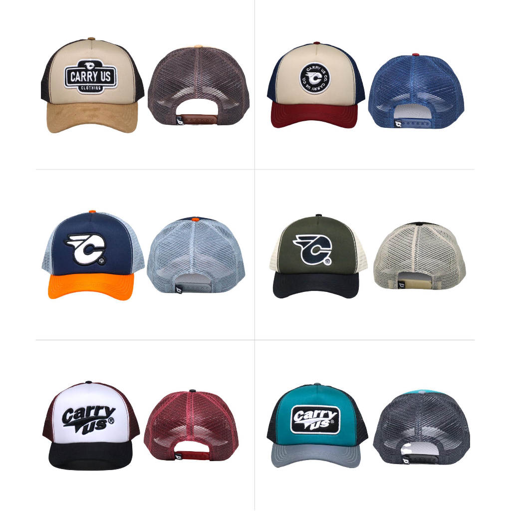 Jual CARRY US TOPI TRUCKER HAT CAPS ALL LOG - BLACK | Shopee Indonesia