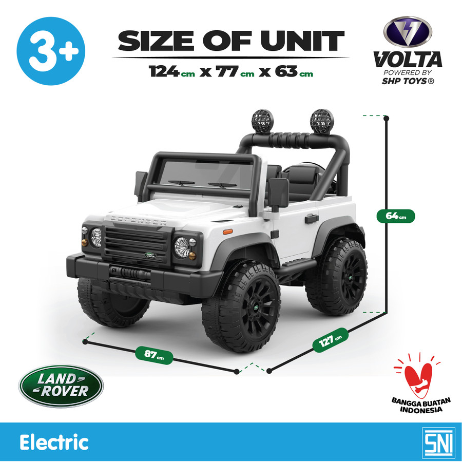 Jual Mainan mobil aki anak Volta 5008 Landrover Defender - Maenan anak ...