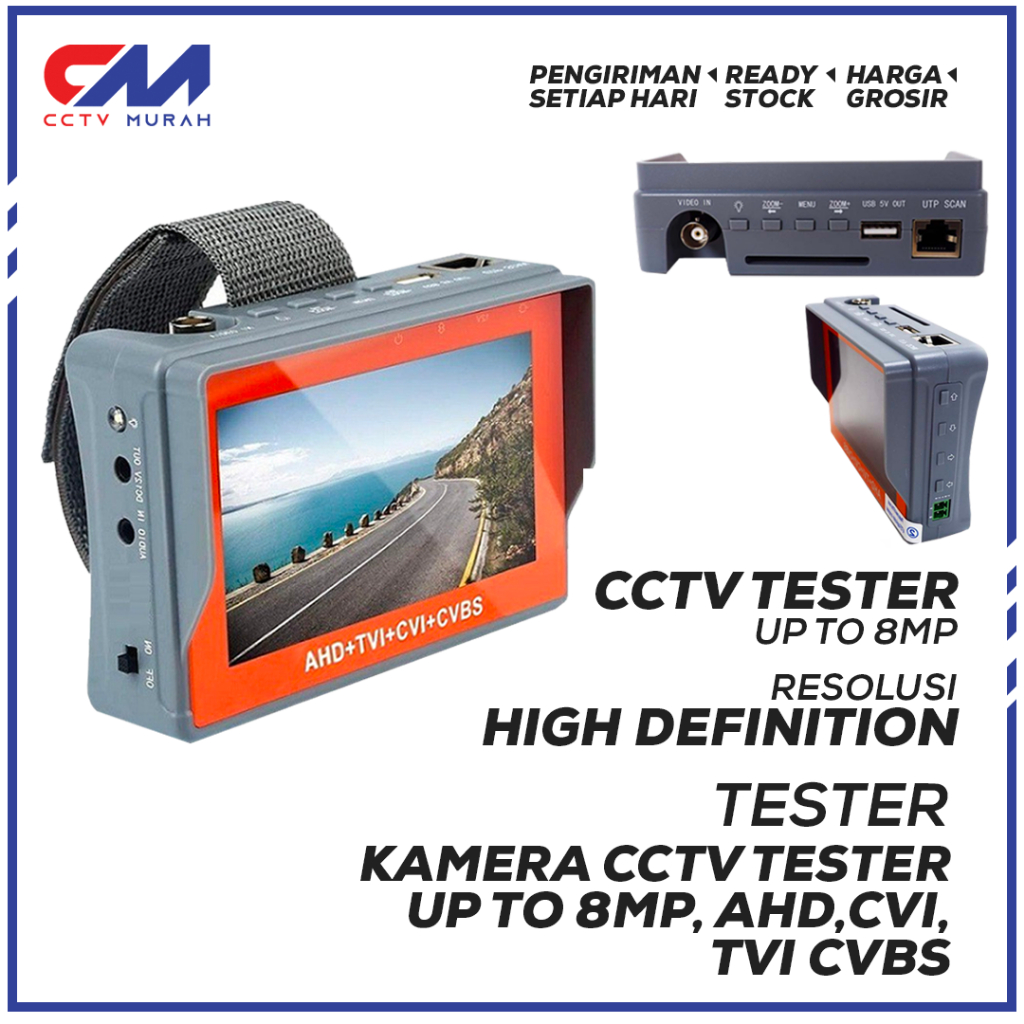 Jual CCTV TESTER SUPPORT 8MP ( AHD,TVI,ANALOG,CVI) Tester 5mp Kamera ...