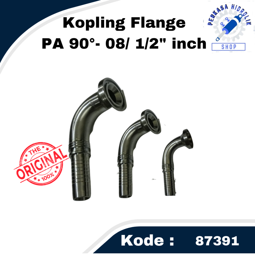 Jual Fitting Elbow Hydraulic/Kopling Hidrolik Flange PA 90°-08/ 1/2 ...
