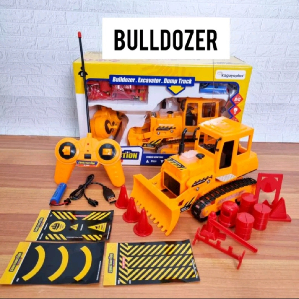 Jual Mainan RC BULLDOZER / EXCAVATOR / DUMP TRUCK Ada Lampu Terbaru ...