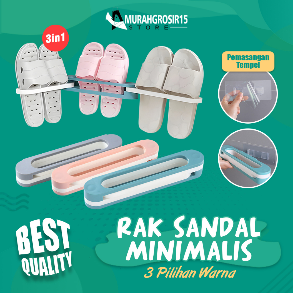 Jual Rak Sandal / Sepatu Tempel Dinding / Rak Sandal Tempel Serba Guna ...