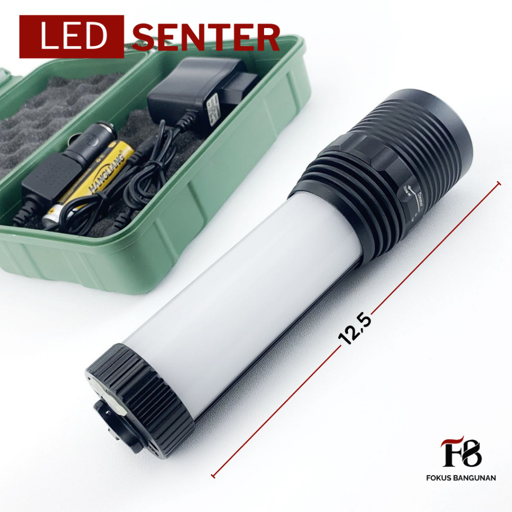 Jual SENTER POLICE / SWAT PAKET LENGKAP LED MODE KEDIP ZOOM Senter ...