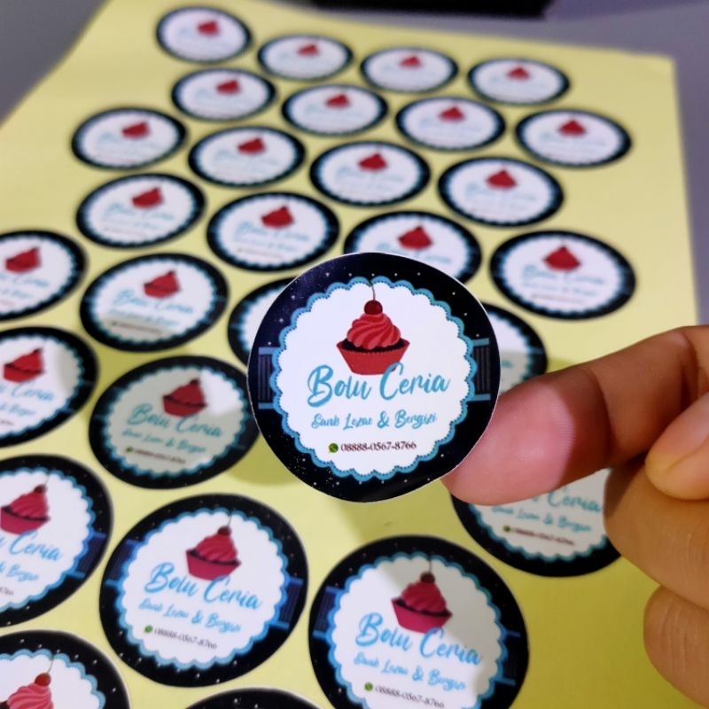 Jual (Free Desain) Cetak Sticker Label Produk / Sticker Cromo Fremium ...