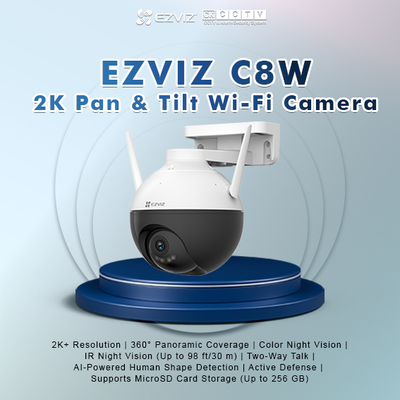 Jual CCTV Ezviz C8W 4MP 2K+ Pan & Tilt Wi-Fi Camera | Shopee Indonesia
