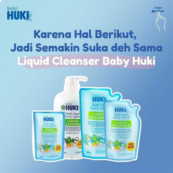 Jual BABY HUKI Liquid Cleanser 100ml/200ml/450ml | Shopee Indonesia