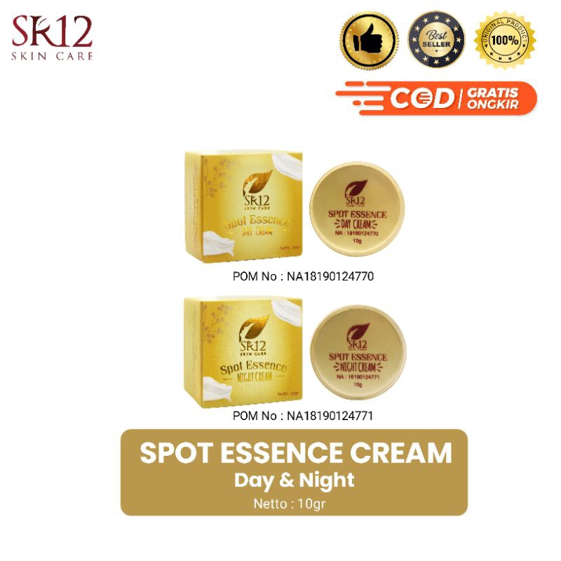Jual SR12- SPOT ESSENCE CREAM DAY & NIGHT 100% ORI diperkaya dg Kojic ACID, Glutation, dan ...
