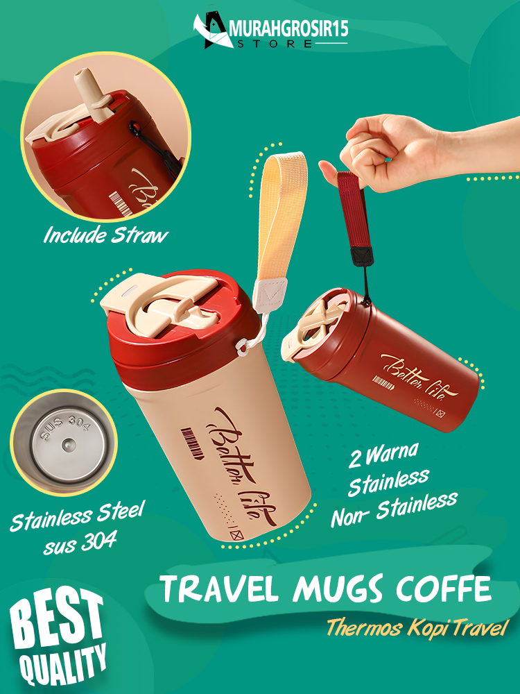 Jual Termos Coffe Mugs Stainless Steel Coffe Cup 520ml / Vacuum Tumbler Mugs / Travel Mugs ...