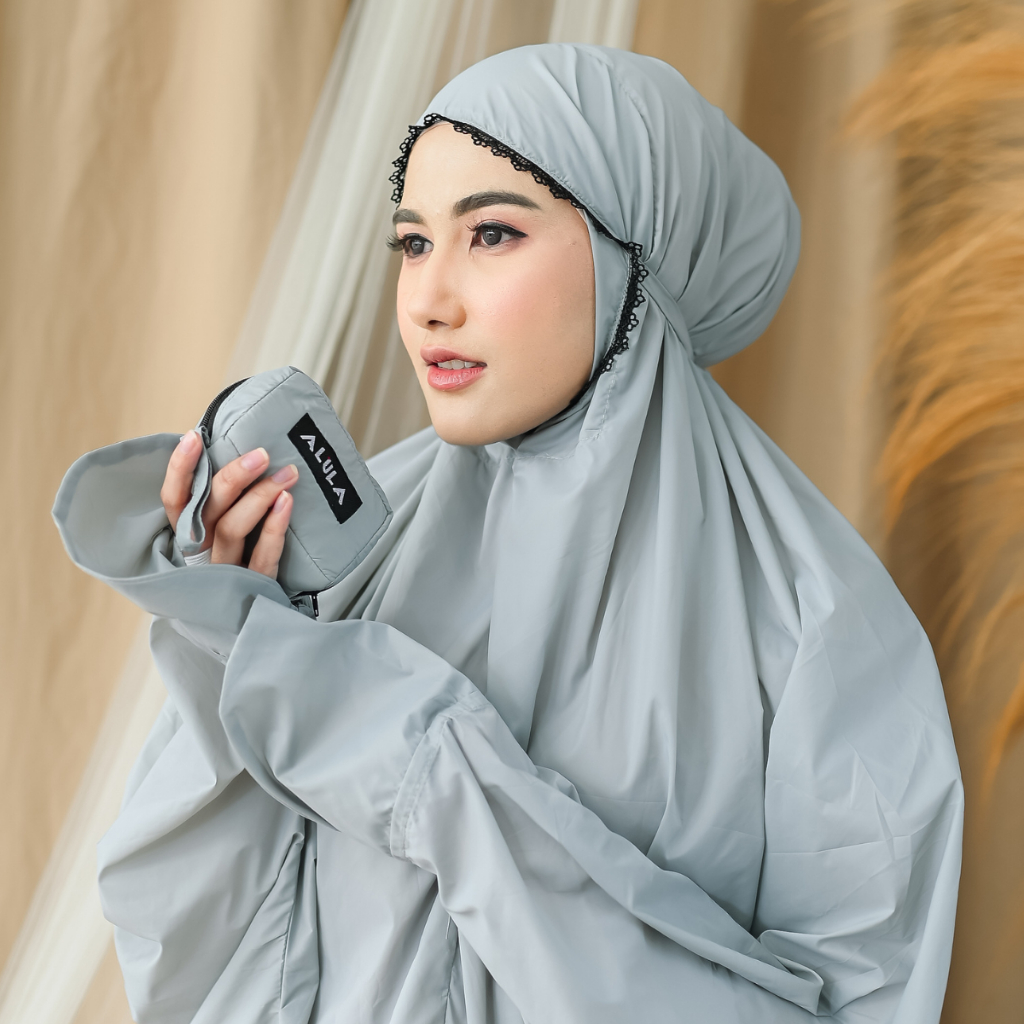 Jual Mukena Traveling Mini Terusan 2in1 Pouch Terkecil Muri Dewasa ...