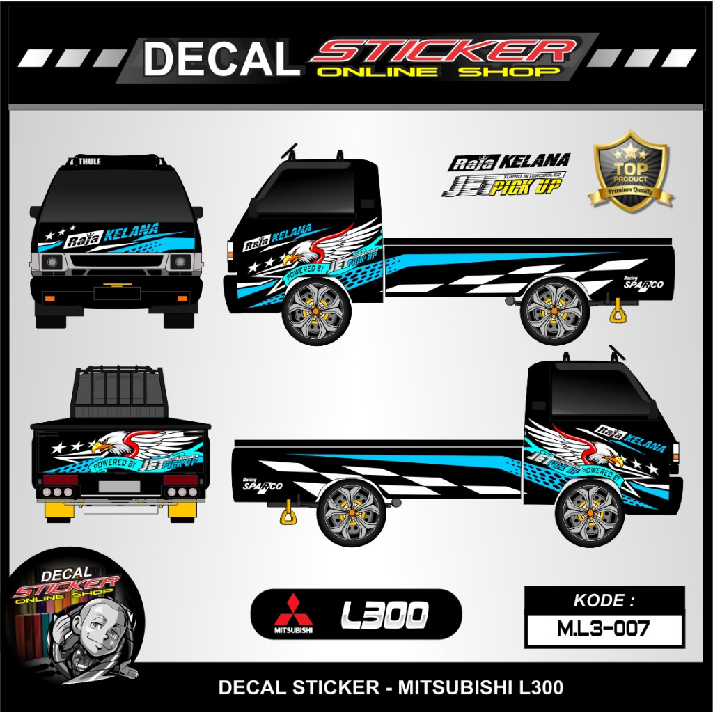 Jual stiker mobil pick up sticker mobil L300 DEKAL PRINTING NUTUP ...
