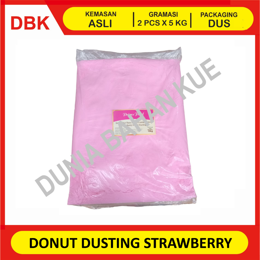 Jual PRIMSFOOD DONUT DUSTING GULA DONAT DINGIN STRAWBERRY MINT 5 KG - 1 ...