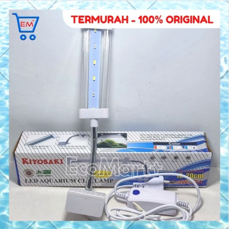 Jual LAMPU JEPIT LED Kiyosaki 3w Stainless Steel untuk AQUARIUM ...