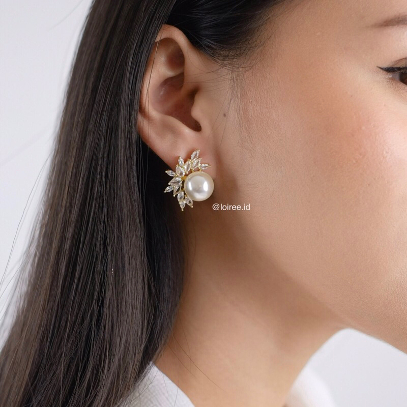 Jual LERA | Wedding Collection - Gold Plated Zirconia Stud Earrings ...