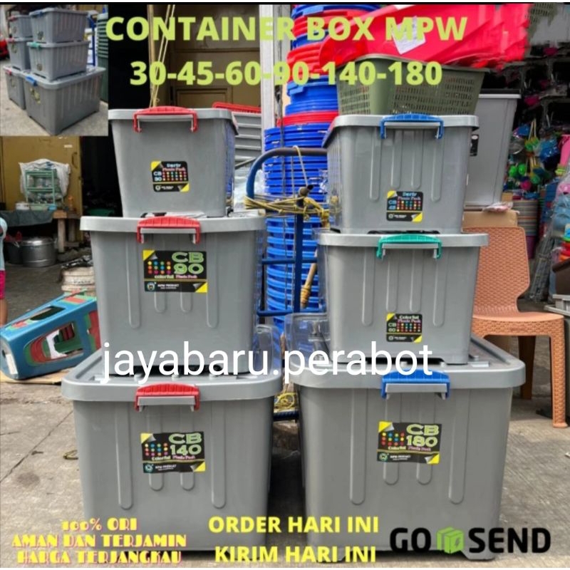 Jual Box container MPW 30-180 L wrna abu/silver | Shopee Indonesia