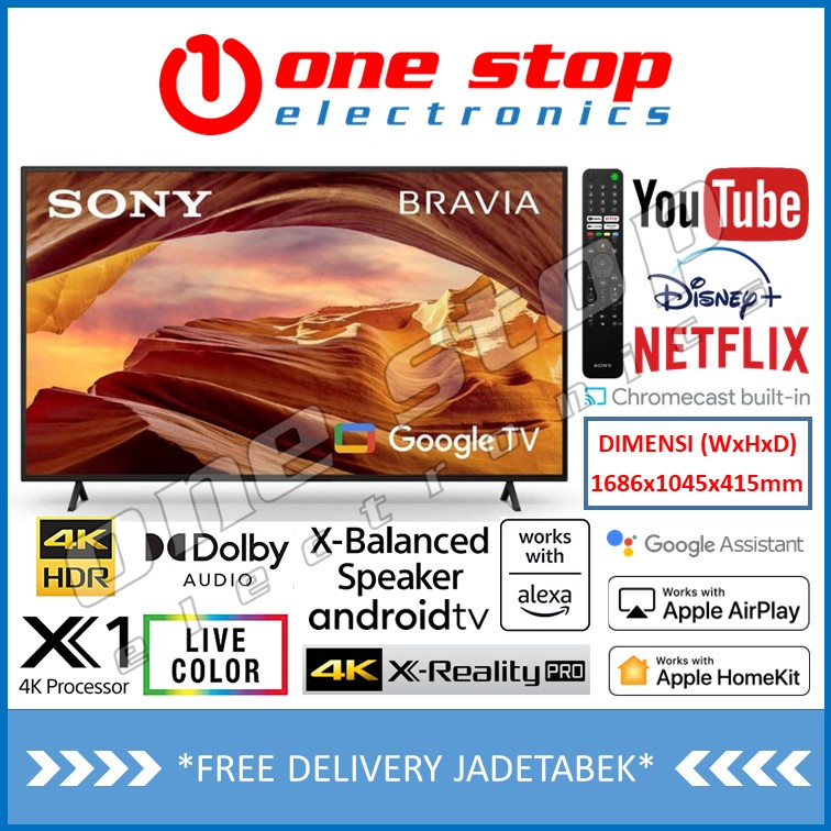 Jual SONY BRAVIA 75X77L / X77L 4K HDR LED Google TV 75 Inch | Shopee ...