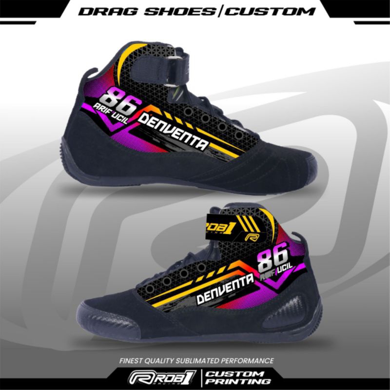 Jual Sepatu Drag Bike ROB1 Free Custom Nama Design 11 Hari - ROB1 ...