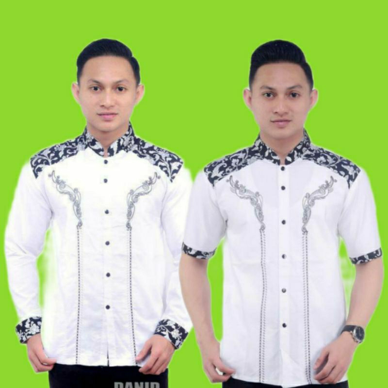 Jual Baju Koko Batik Pria Muslim Lengan Panjang Premium | Shopee Indonesia