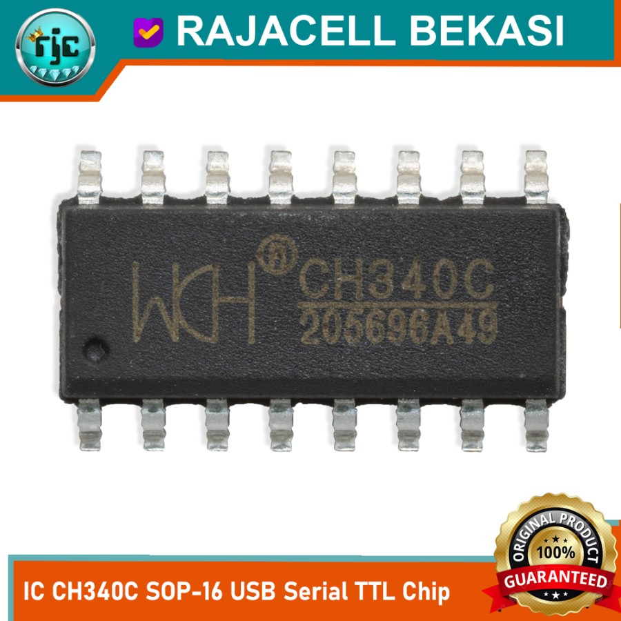 Jual IC CH340C SOP-16 USB Serial TTL UART Original Chip Built-in Xtal CH340 | Shopee Indonesia