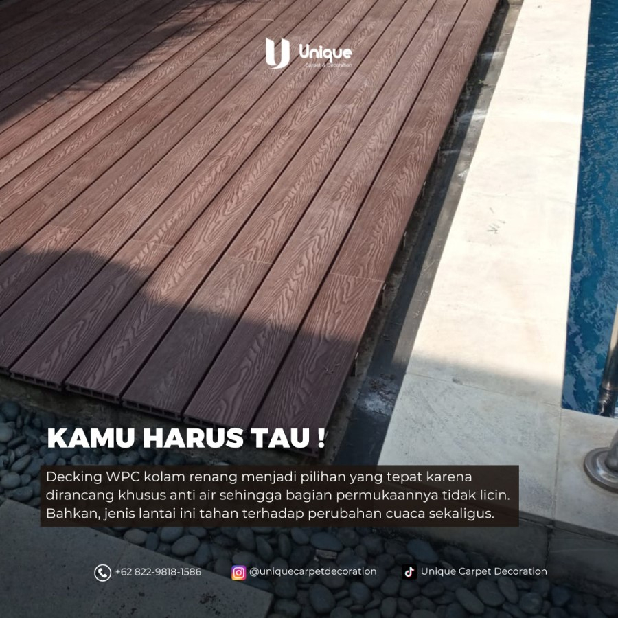 Jual Lantai Decking WPC Outdoor Motif Kayu / Lantai Kayu Kolam Renang ...