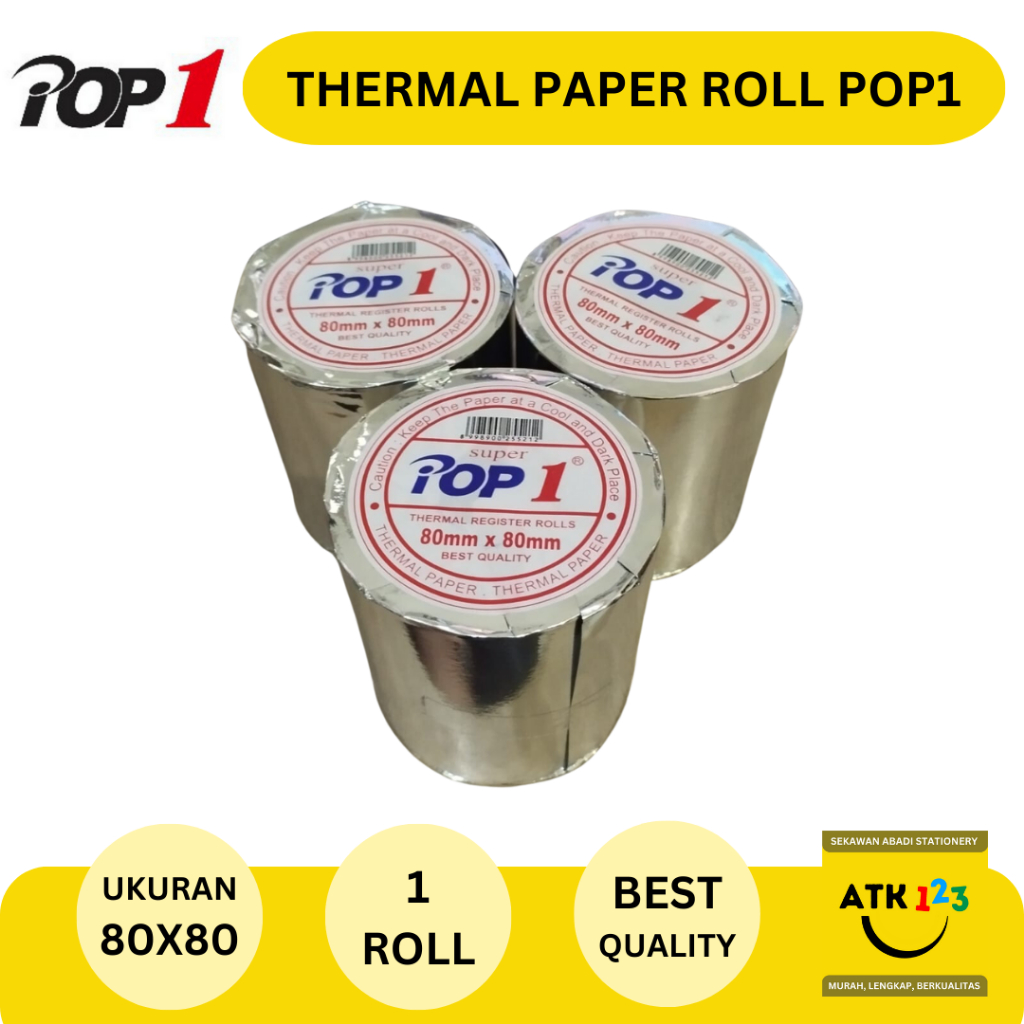 Jual Thermal Paper Roll Kasir Struk Kasir Kertas Thermal Pop1 Silver ...