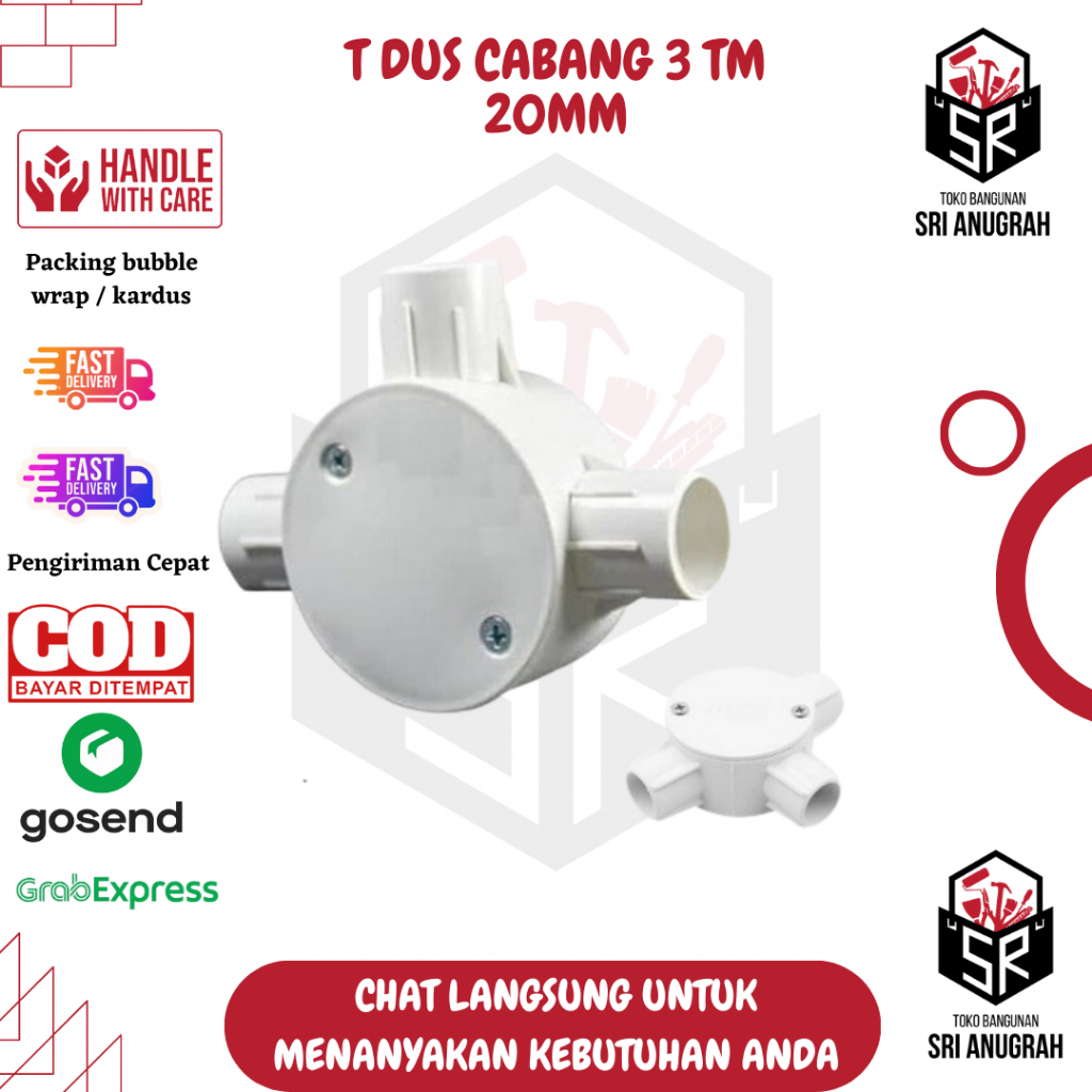 Jual T Dus Cabang 3 20MM | Shopee Indonesia