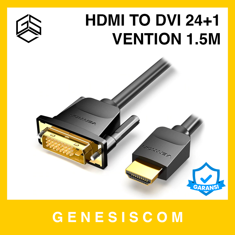Jual Kabel Converter HDMI Male to DVI-D 24+1 Male VENTION ABF 1.5M Cable 1,5M Meter | Shopee ...