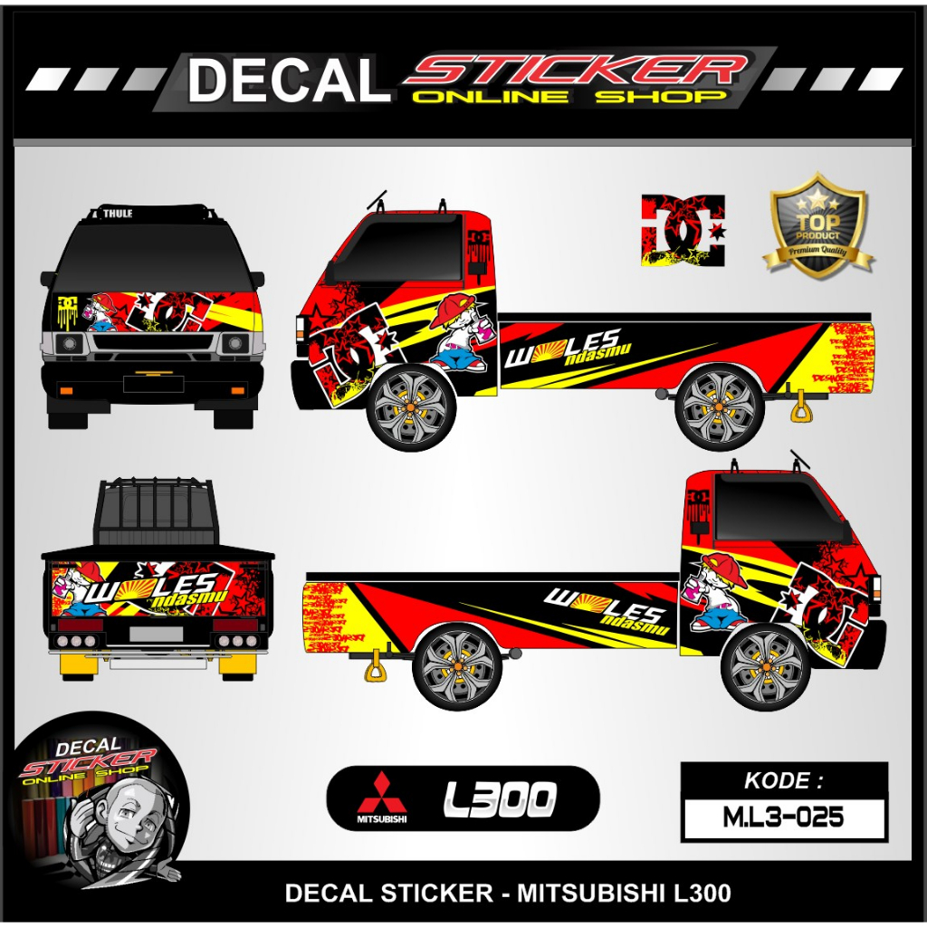 Jual Stiker L300 pick up / stiker mitsubishi L300 DECAL FULL BODY ...