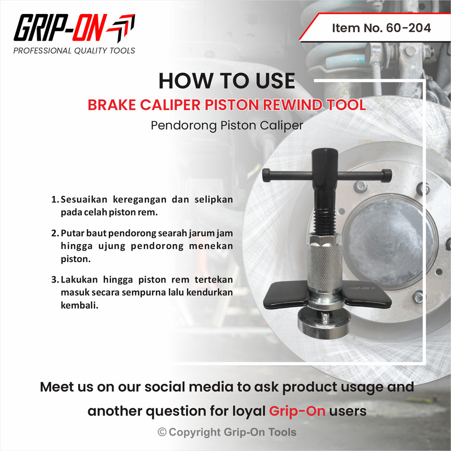 Jual GRIP-ON BRAKE CALIPER PISTON REWIND TOOL ALAT TEKAN PISTON REM ...