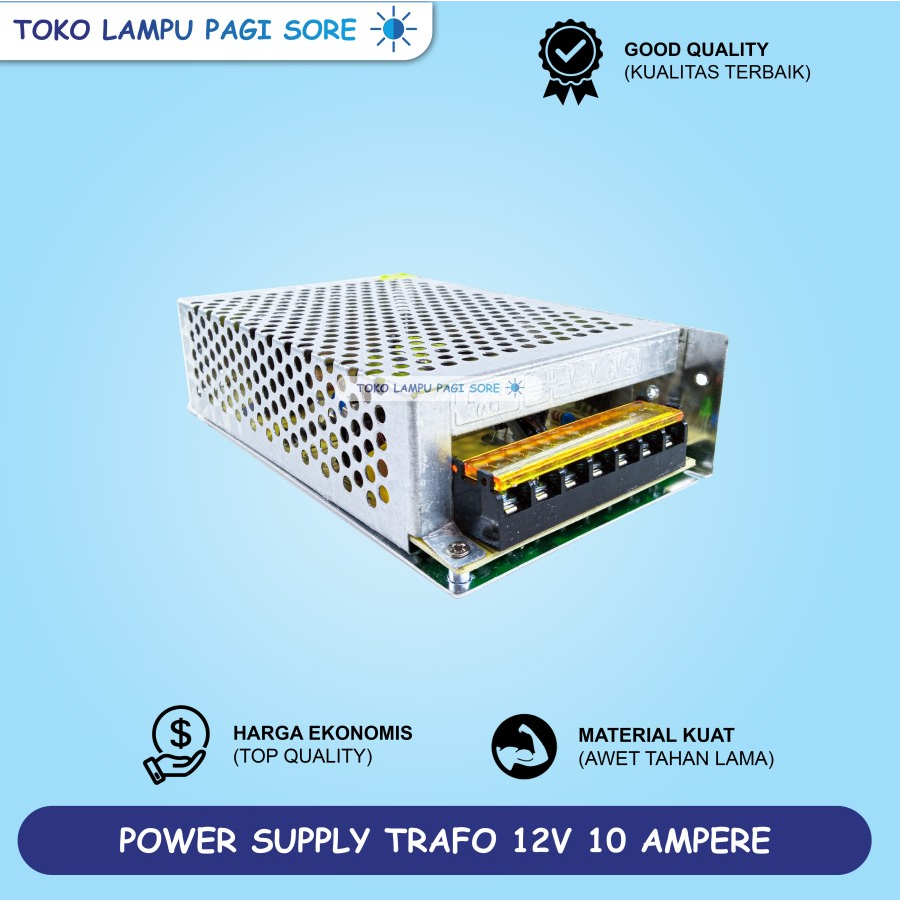 Jual Adaptor Power Supply 12V 10A Switching LED Trafo 10 Ampere | Shopee Indonesia